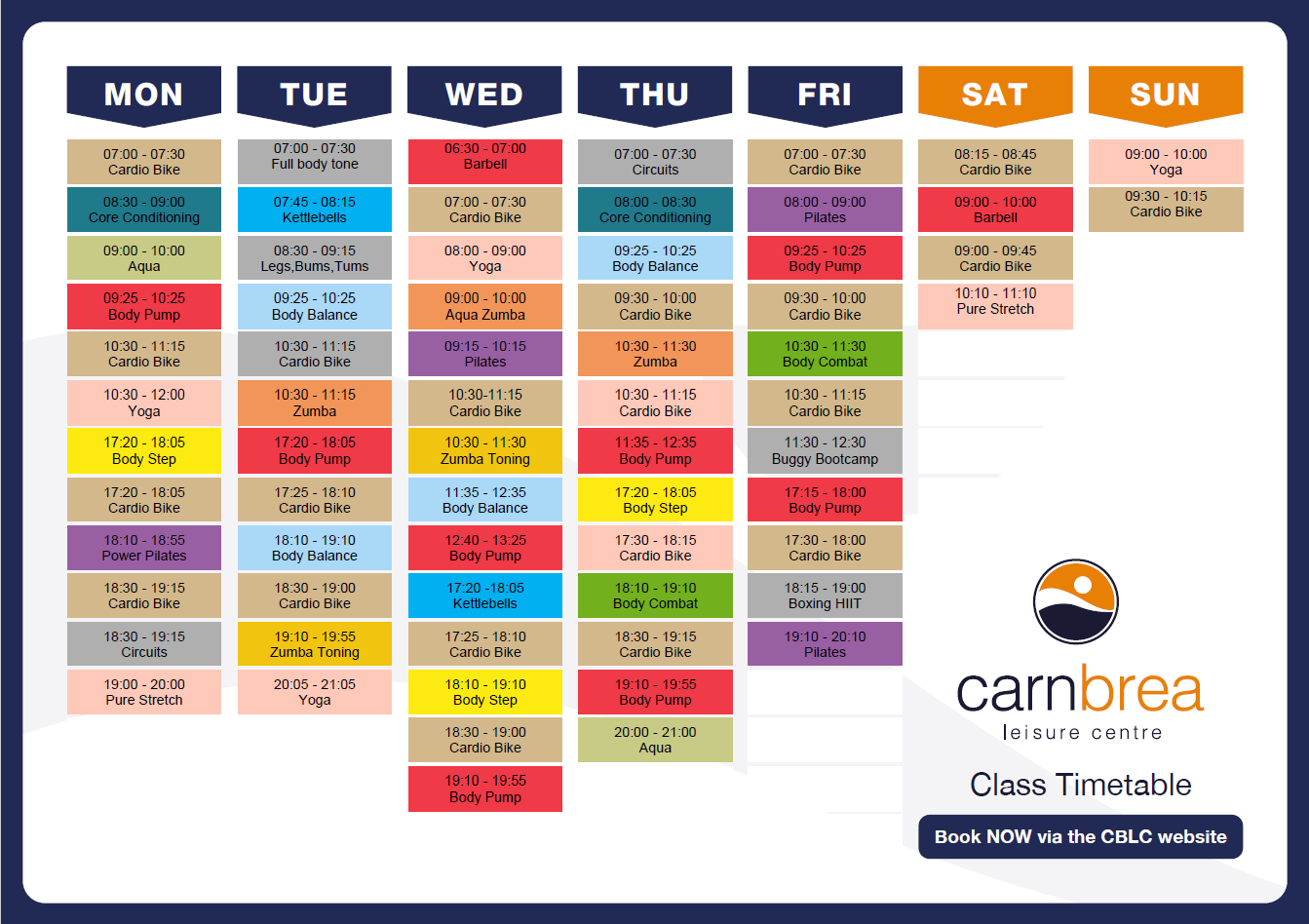 Carn Brea Timetables